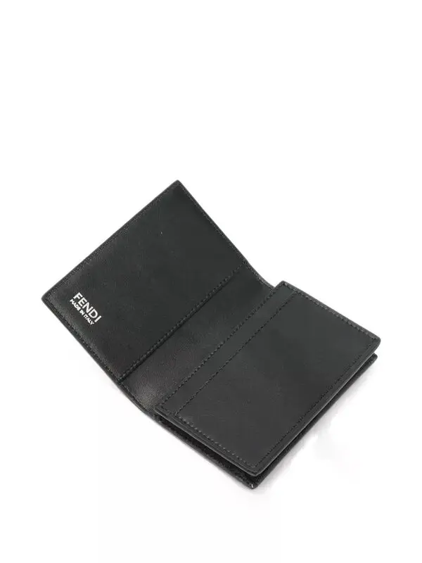 Fendi Logo-plaque Pebbled-leather Wallet