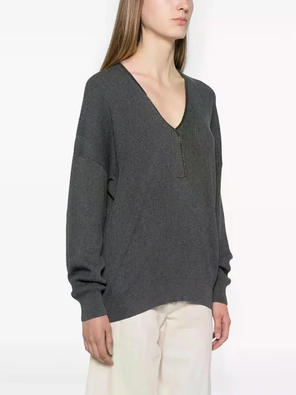 Brunello Cucinelli Monili-detail Cotton Jumper