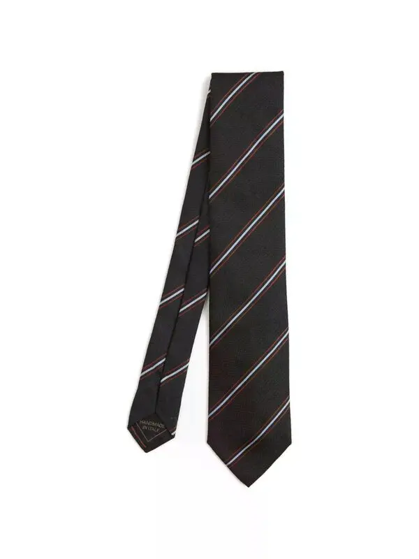 Brioni Striped Jacquard Tie