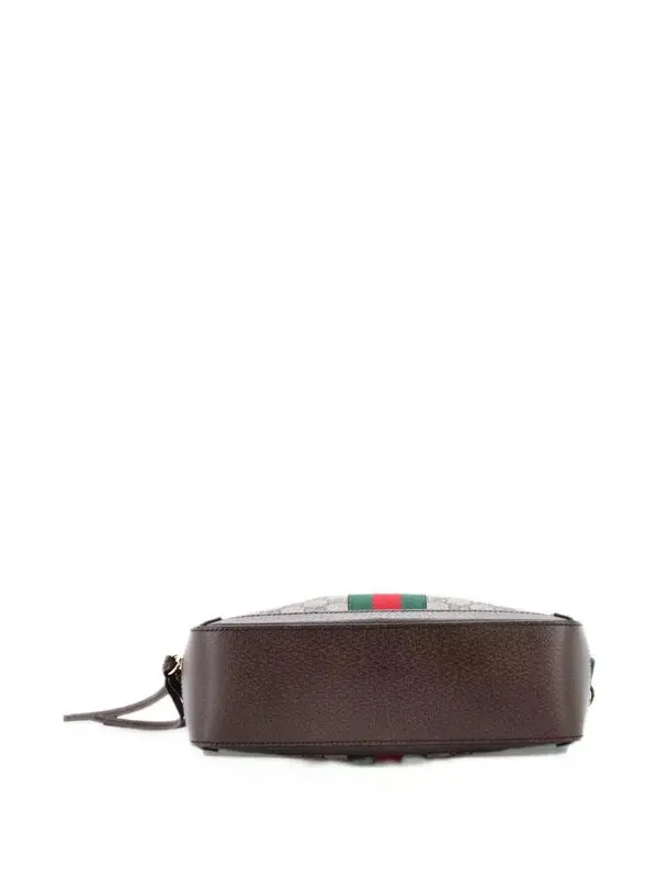 Gucci Ophidia Zip Around Camera Bag Gg Coated Canvas Small Shoulder Bag