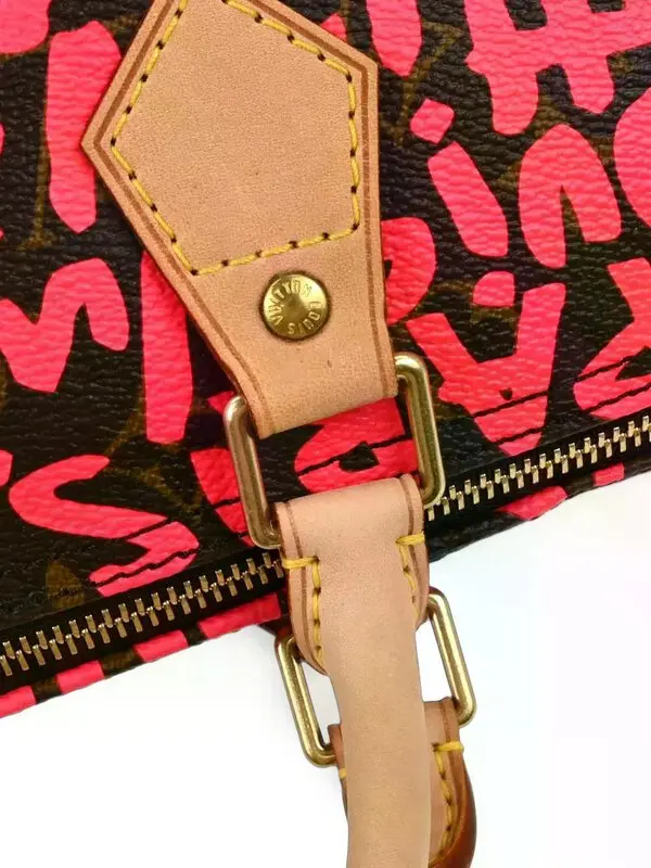LOUIS VUITTON 30 Monogram Graffiti Speedy Tote Bag