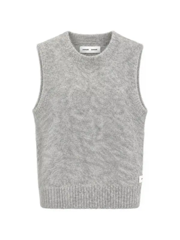 Samsøe Samsøe Brushed Crew-neck Vest - Grey