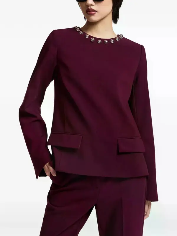 Essentiel Antwerp Kost Pearl-stud Round-neck Blouse