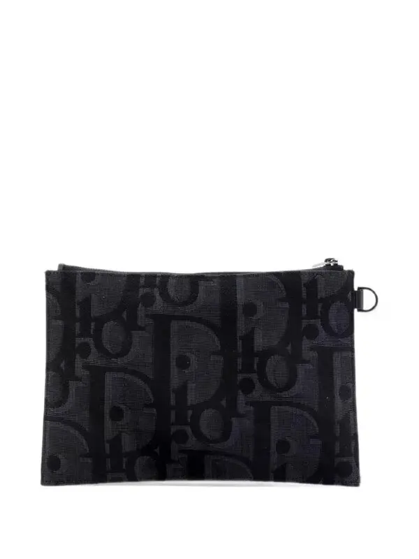 Dior A5 Flat Maxi Oblique Canvas Pouch