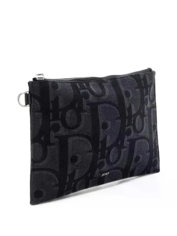 Dior A5 Flat Maxi Oblique Canvas Pouch