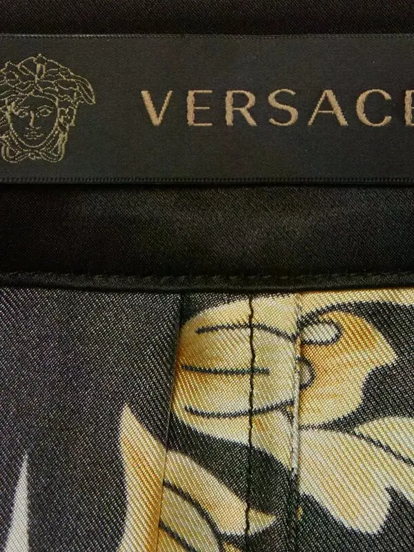 Versace Barocco Print Pleated Skirt