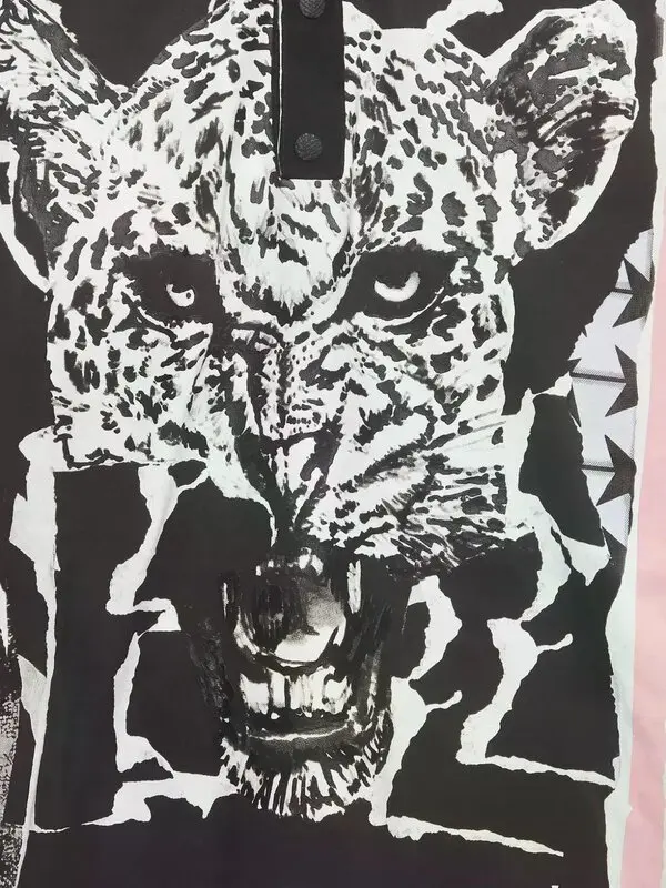 Roberto Cavalli Leopard-print Polo Shirt