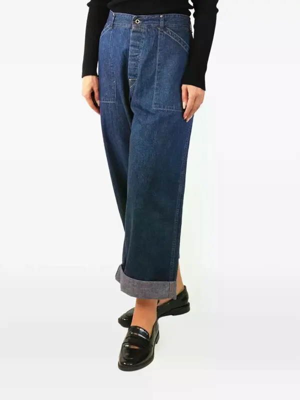 Chimala Button-up Wide-leg Jeans - Blue