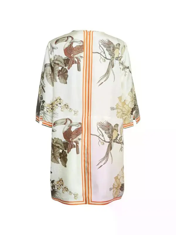 Balenciaga Printed Pleated Midi Dress