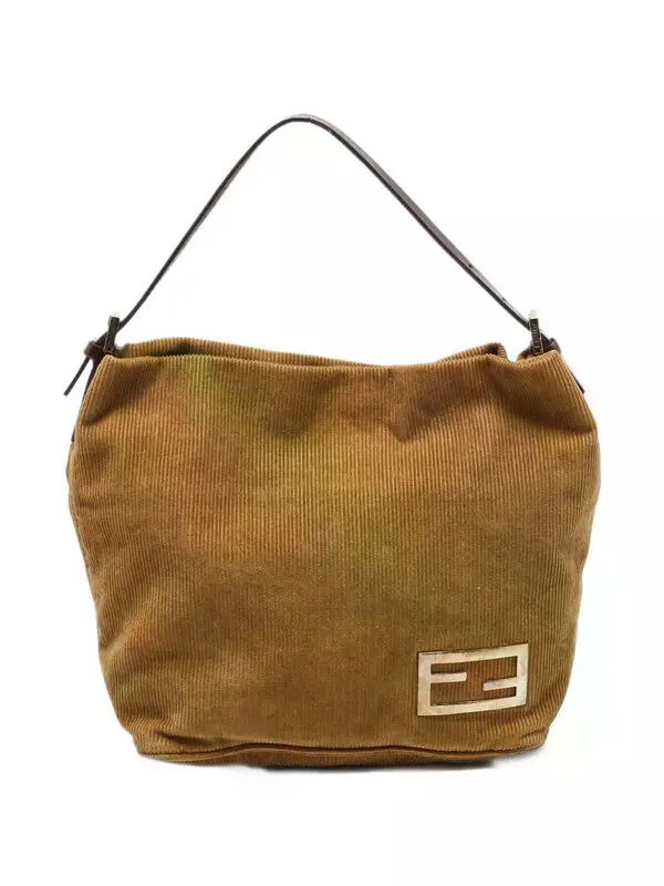 Fendi Logo-plaque Shoulder Bag - Brown