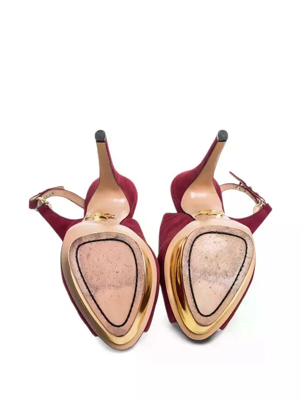 CHARLOTTE OLYMPIA Slingback Peep-toe Heeled Sandals