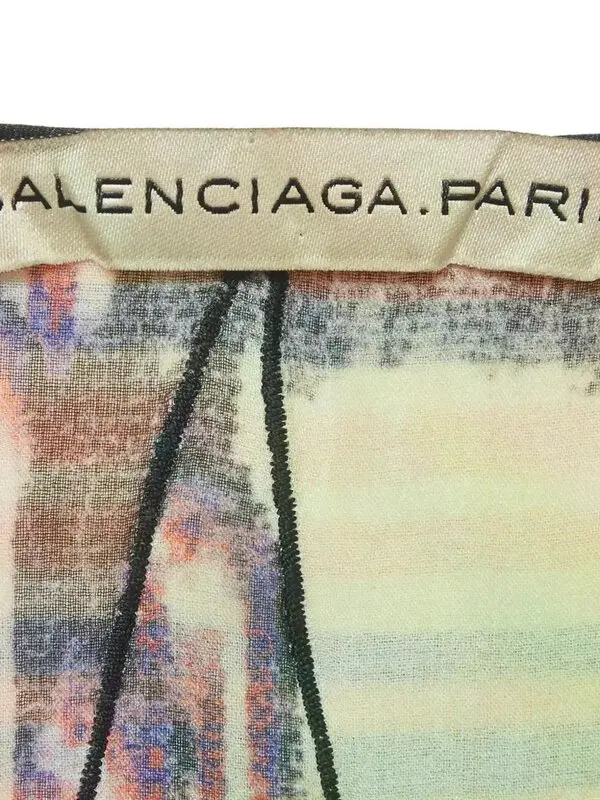 Balenciaga Ikat-print Ruffled Dress