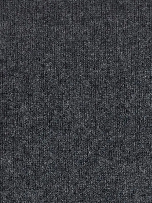 Max Mara Pure Cashmere Crewneck Sweater With Ribbed Trims - Grey