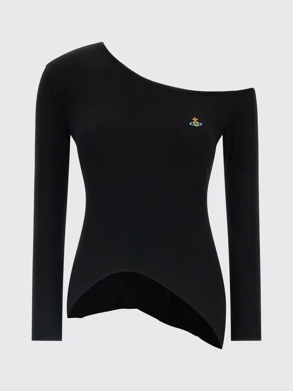 VIVIENNE WESTWOOD Stretch-viscose One-shoulder Top With Asymmetrical Hem