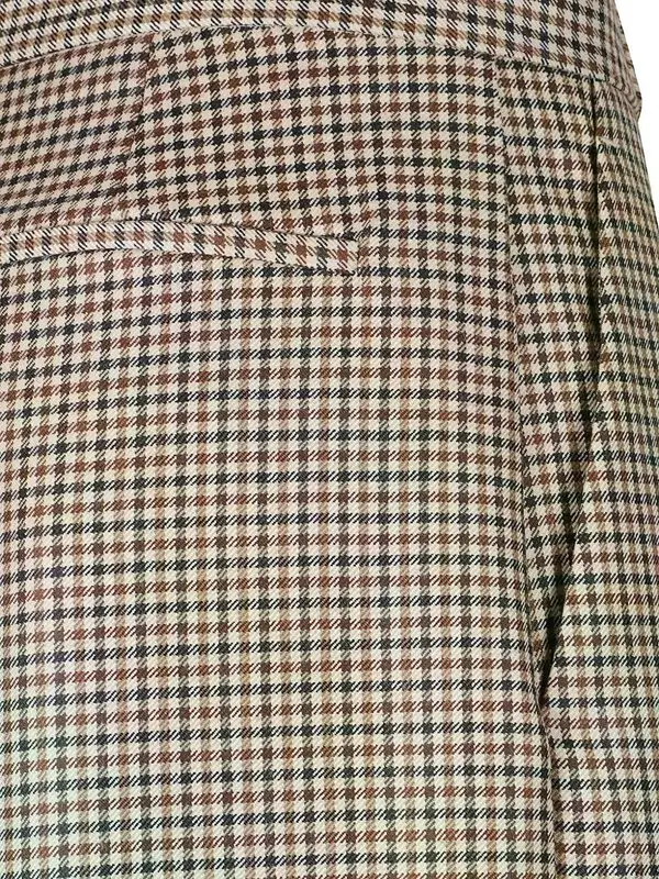 SA SU PHI Houndstooth-pattern Pleated Trousers