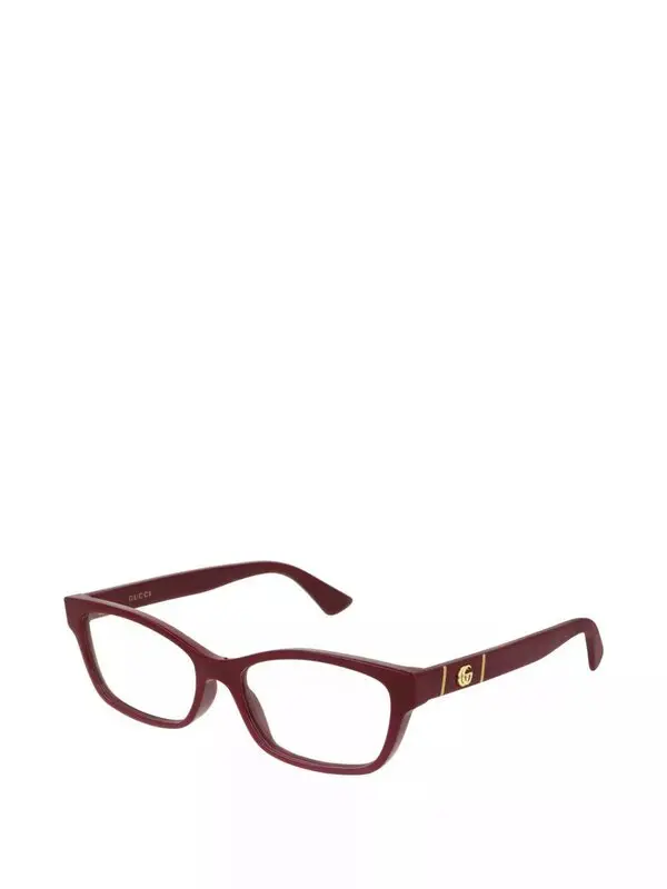 Gucci Rectangle-frame Glasses - Red