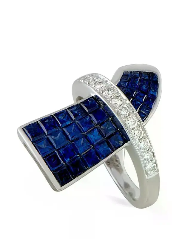 LB EXCLUSIVE Sapphire And Diamond Ring - Silver