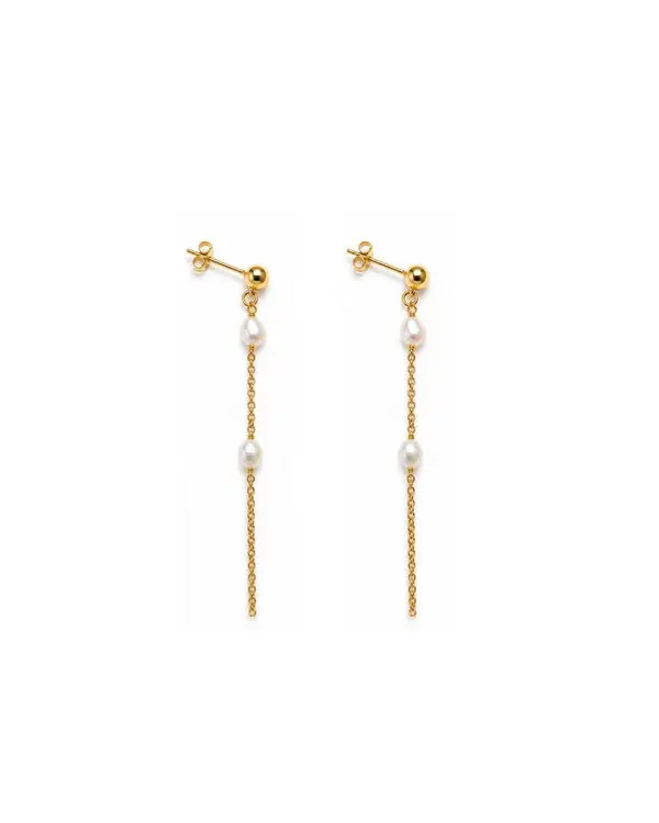 LA MAISON GISEL B. Georgia Chain & Pearl Earrings