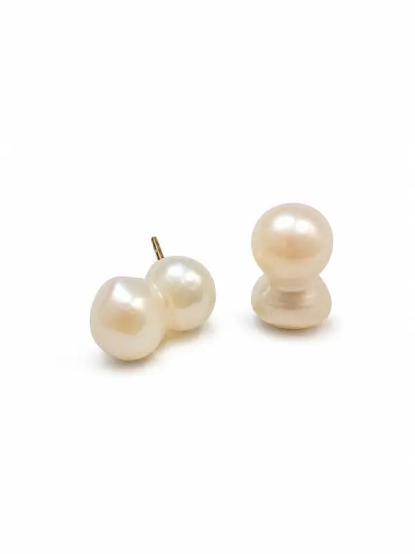 LA MAISON GISEL B. Rita Baroque Pearl Stud Earrings