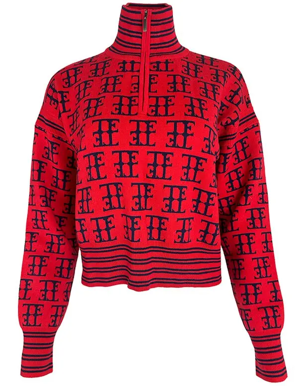 TEAM EVENT Te Logo Jacquard Après Ski Sweater, /navy