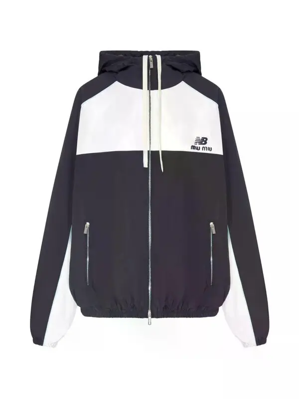 NEW BALANCE X Miu Miu Color-block Hooded Jacket - Black