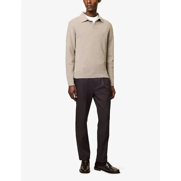 NOBL Wilder Textured Knitted Polo Jumper