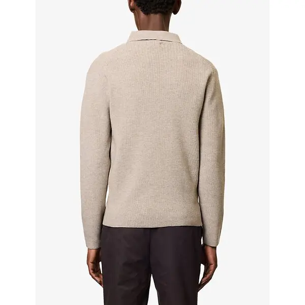 NOBL Wilder Textured Knitted Polo Jumper