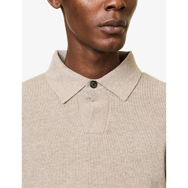NOBL Wilder Textured Knitted Polo Jumper