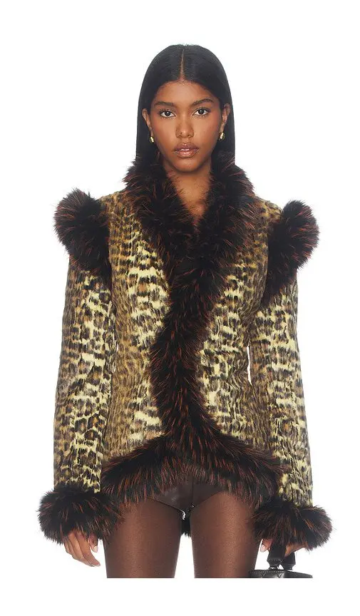 KIM SHUI Elena Leopard Jacket