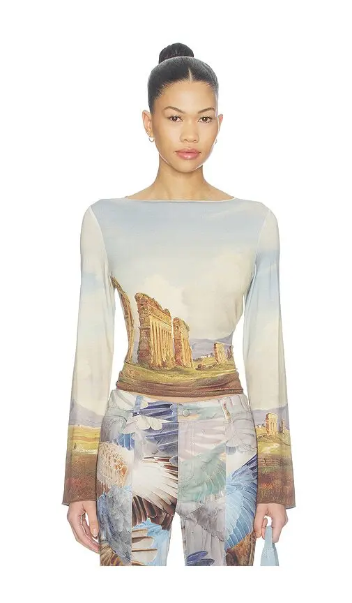 TYLER MCGILLIVARY Thea Long Sleeve Top - Multi