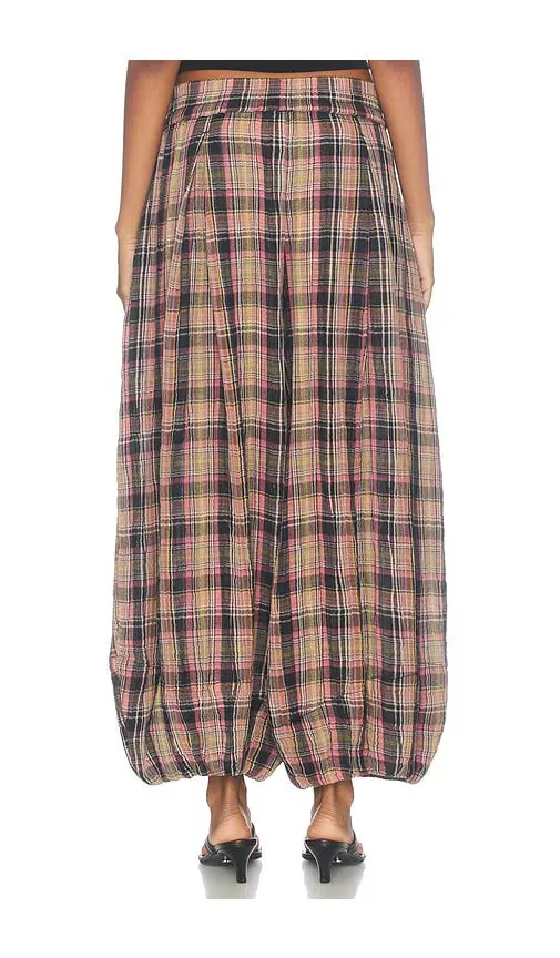 Free People Moonflower Plaid Balloon Pant