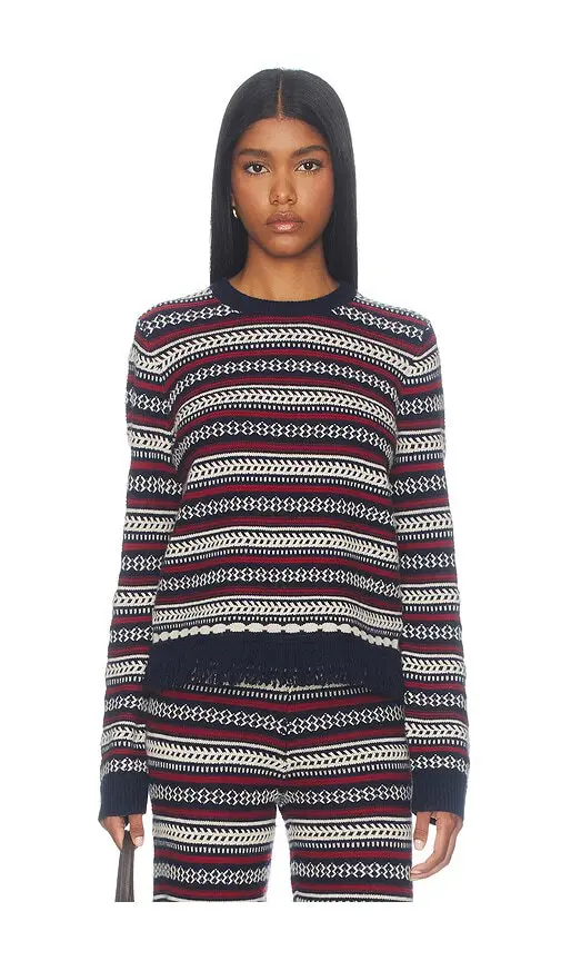 Guest In Residence Western Stripe Crew Sweater - Multi