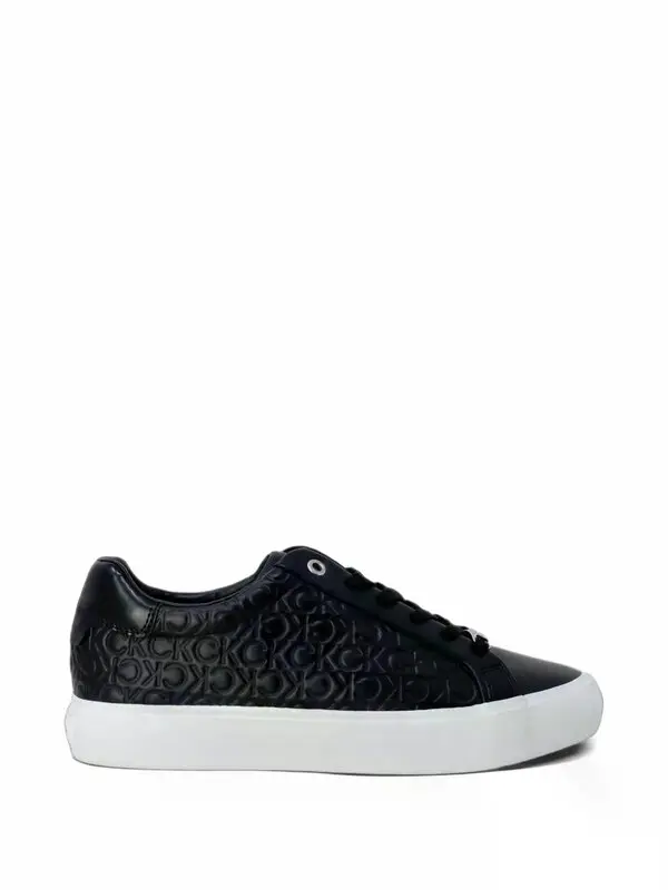 Calvin Klein Emory Embossed-logo Sneakers - Black