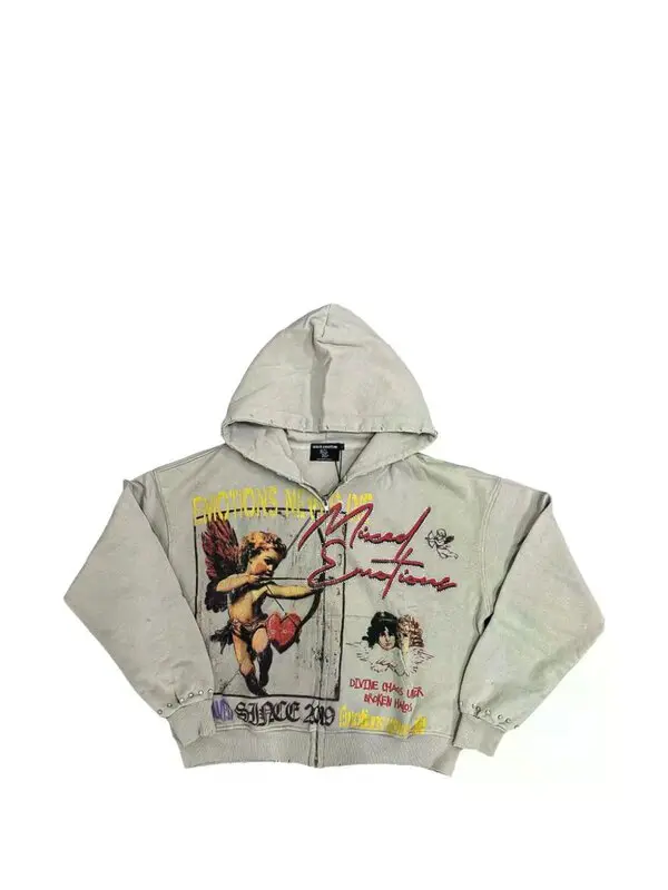 Mixed Emotion Broken Halo Zip-up Hoodie
