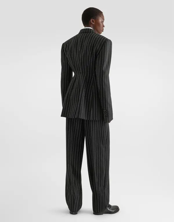 Dolce & Gabbana Pinstripe Virgin Wool Trousers Collection