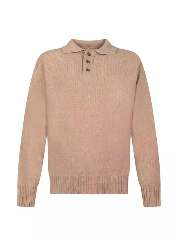 AMARANTO Button-down Collar Polo Shirt