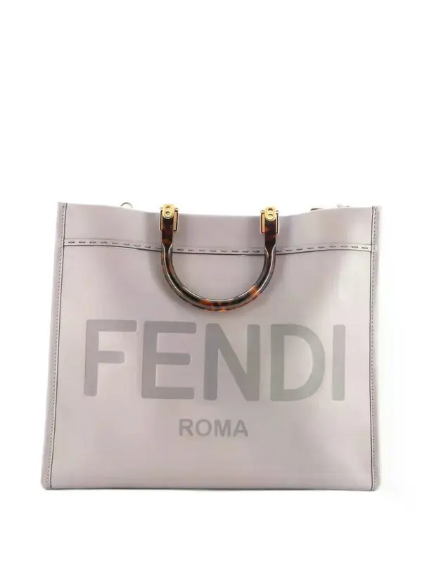 Fendi Sunshine Shopper Leather Medium Tote Bag