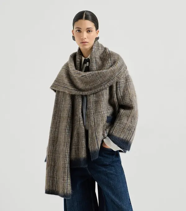 Brunello Cucinelli Wool-blend Scarf-detail Jacket