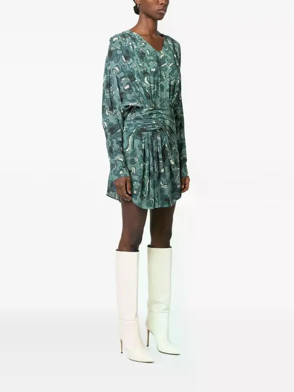 IRO PARIS Fontana Abstract-pattern Draped Mini Dress
