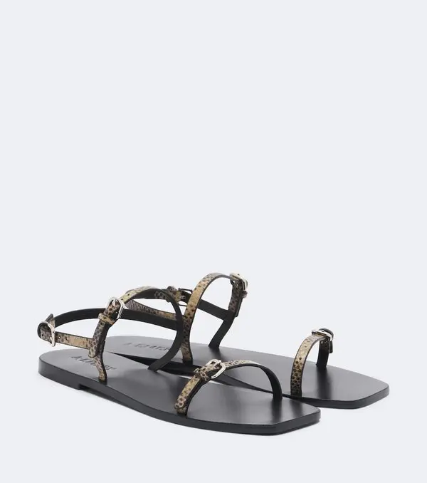 A.emery Adley Snake-effect Leather Sandals