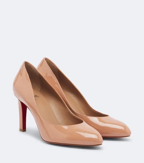 CHRISTIAN LOUBOUTIN Fannylove Patent Leather Pumps - Beige