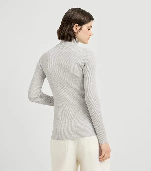 Brunello Cucinelli Cashmere-blend Ribbed Sparkle Sweater