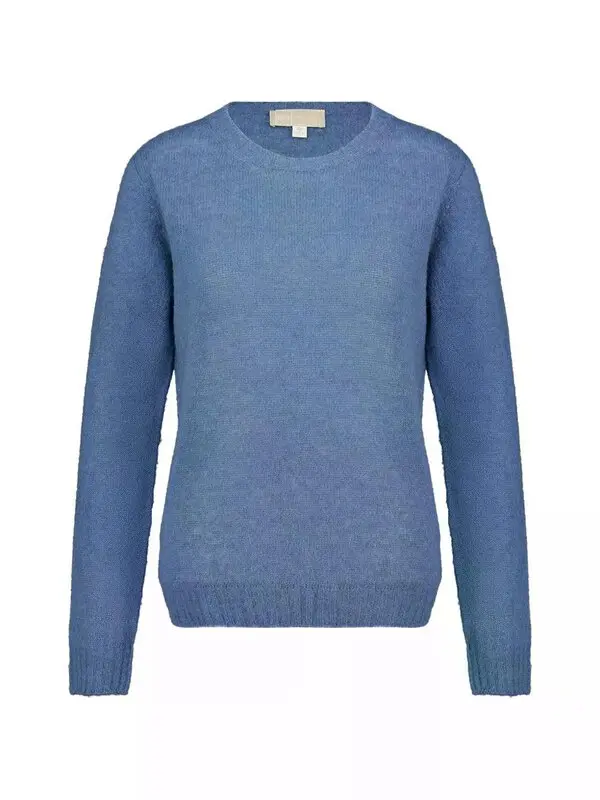120% Lino Crew-neck Sweater - Blue