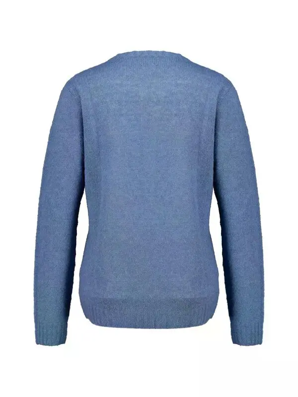 120% Lino Crew-neck Sweater - Blue