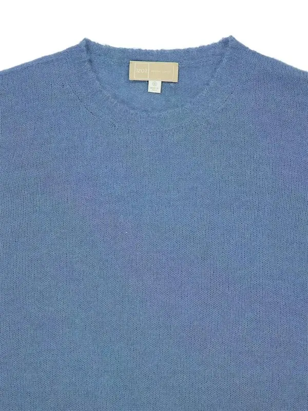 120% Lino Crew-neck Sweater - Blue