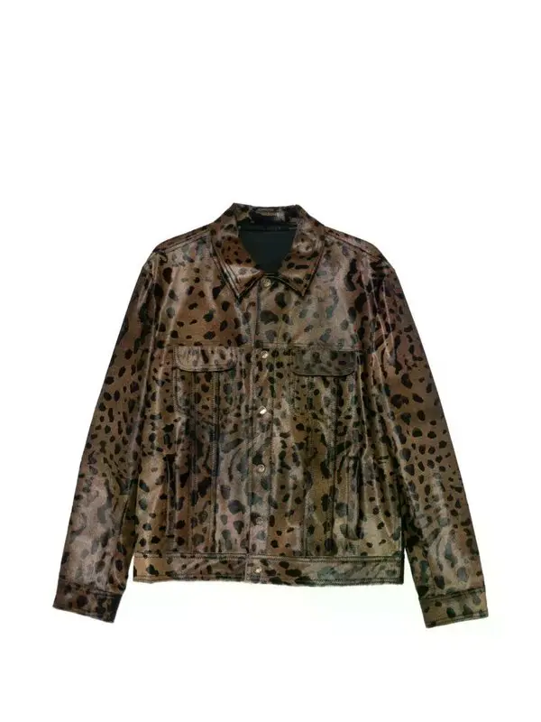 SALVATORE SANTORO Leopard-print Shearling Jacket