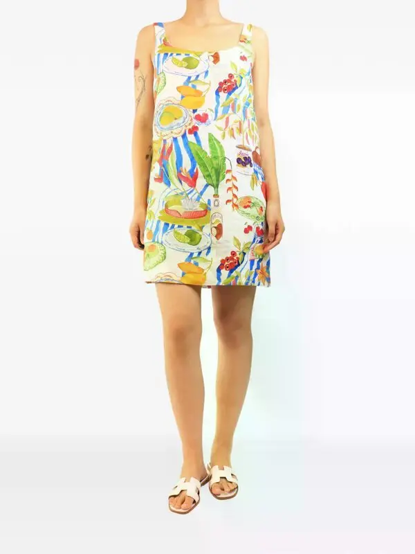 Farm Rio Printed Linen Mini Dress