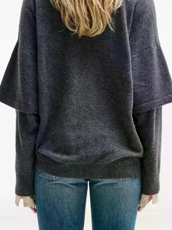 DARKPARK Troy Layered-sleeve Wool Sweater