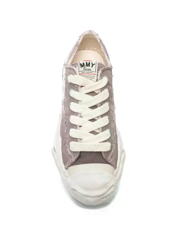 Mihara Yasuhiro Hank Og Graffiti Check Sole Canvas Low-top Sneakers