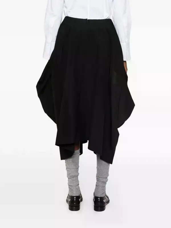 Comme Des Garçons Draped Asymmetric Midi Skirt